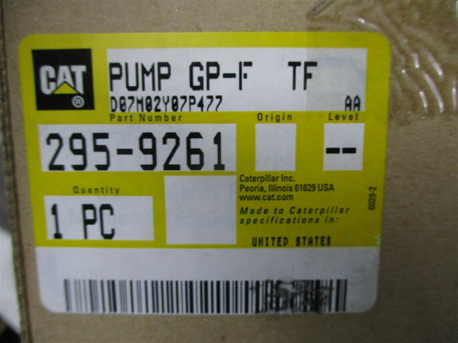 295-9261: PUMP GP-F TF | Novi Group