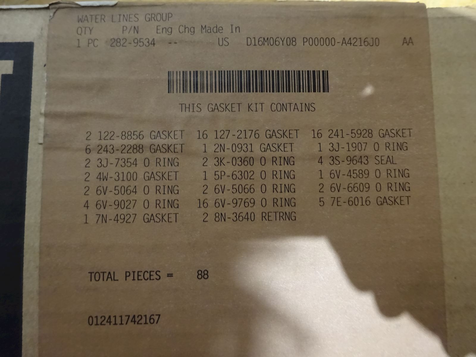 282-9534: KIT-GASKET-W | Novi Group